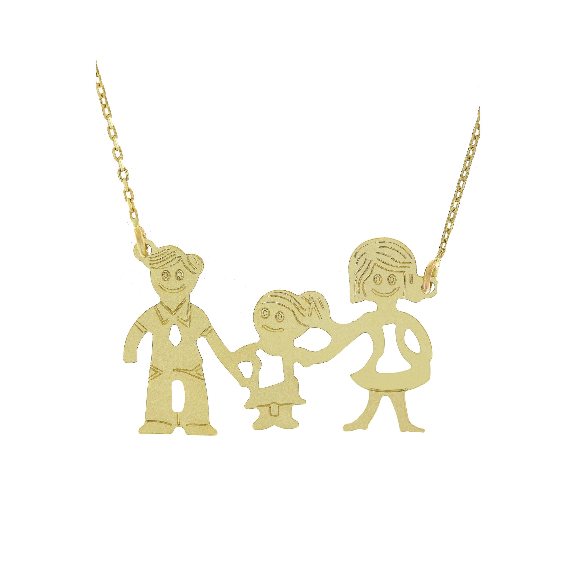 Lant familie, TATA, MAMA si fetita aur 14K - eMAG.ro