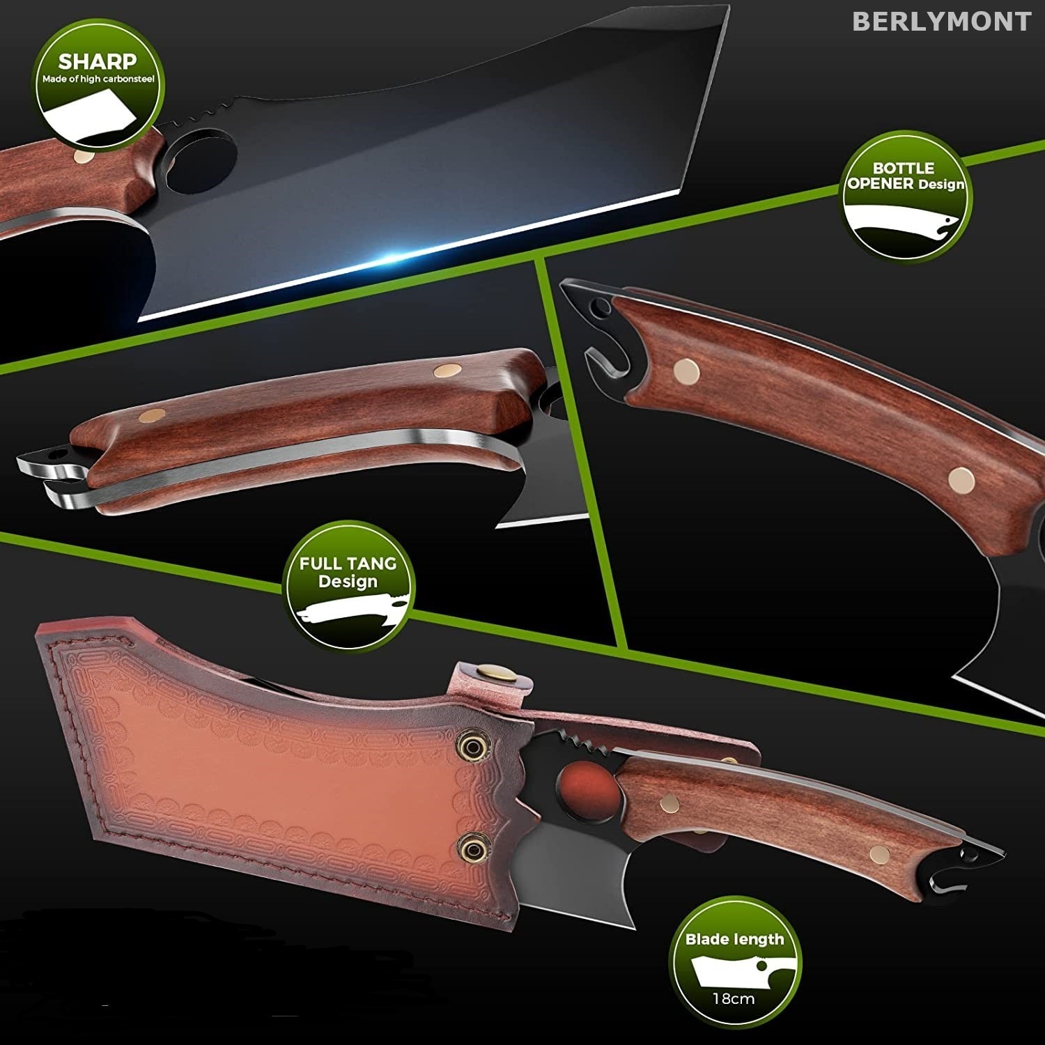 Cutit satar pentru dezosat, forjat manual, Full Tang, antiaderent ...