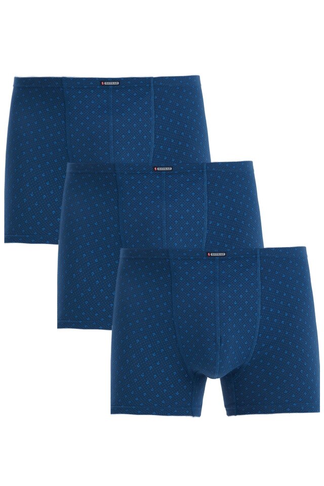 Set 3 boxeri barbati, Dorin, bumbac, albastru, L INTL - eMAG.ro