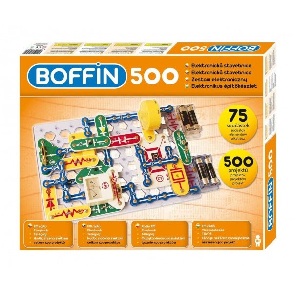 Kit electronic Boffin, Puzzle, 500 proiecte, Alimentate baterie ...