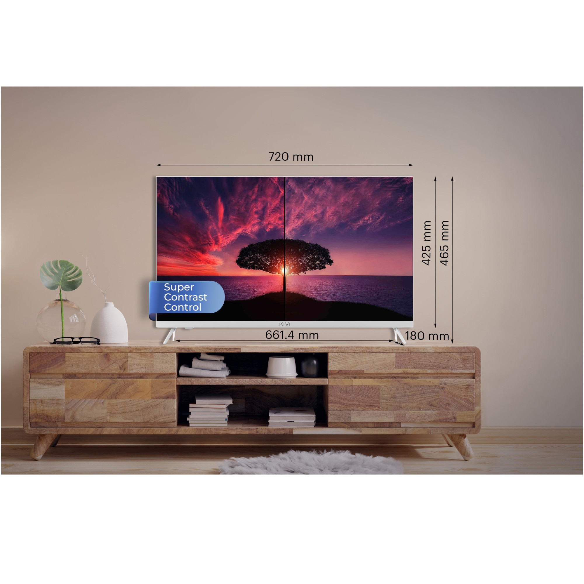 Телевизор KIVI LED 32H750NW, 32" (80 см), Smart Android TV, HD, Бял ...