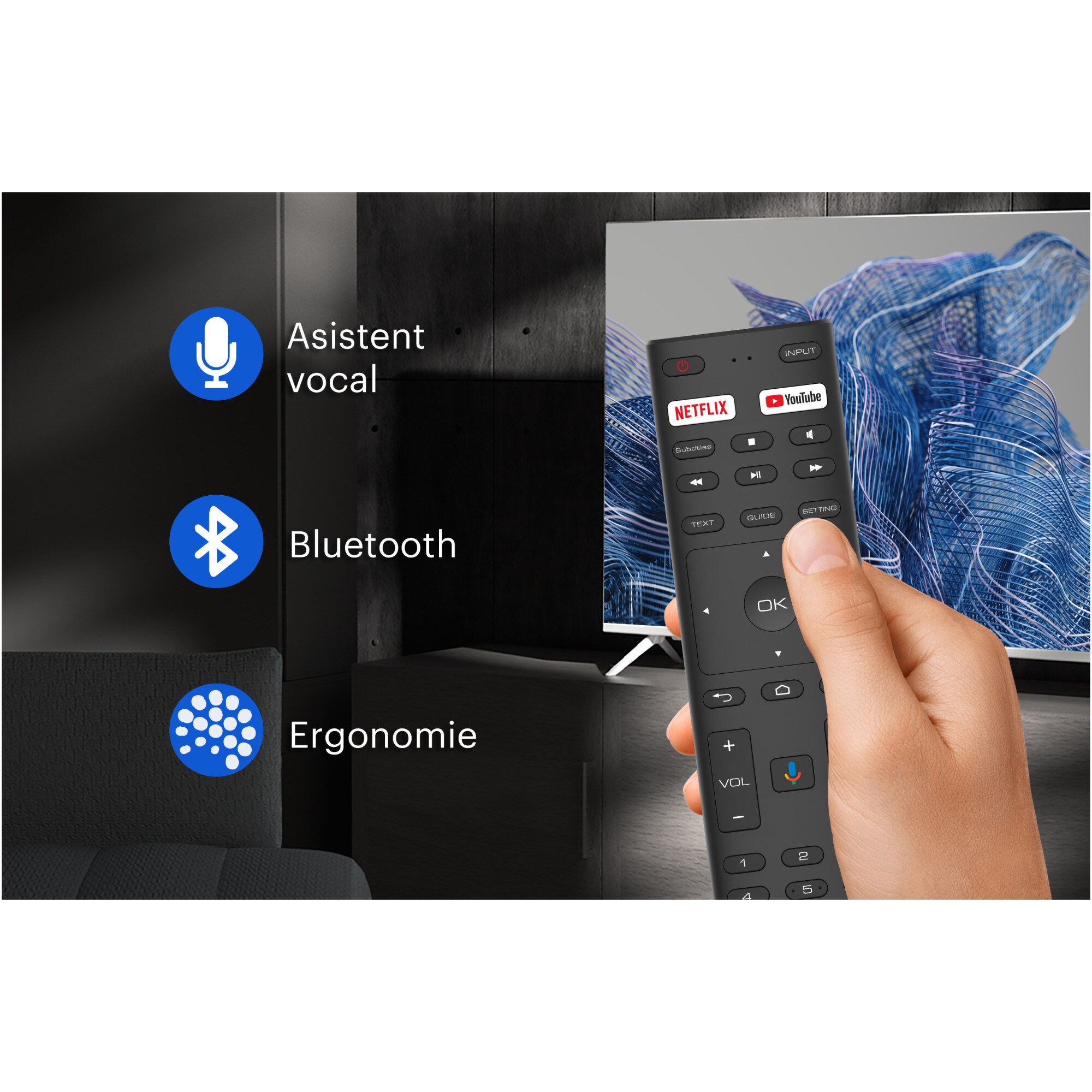 Телевизор KIVI LED 50U740NB, 50" (127 см), Smart Android TV, 4K Ultra ...