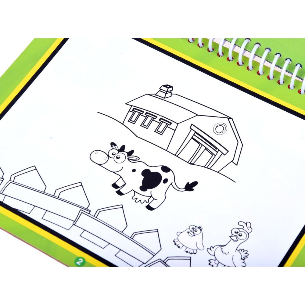 Carte de colorat cu apa Animale, Multicolor - eMAG.ro