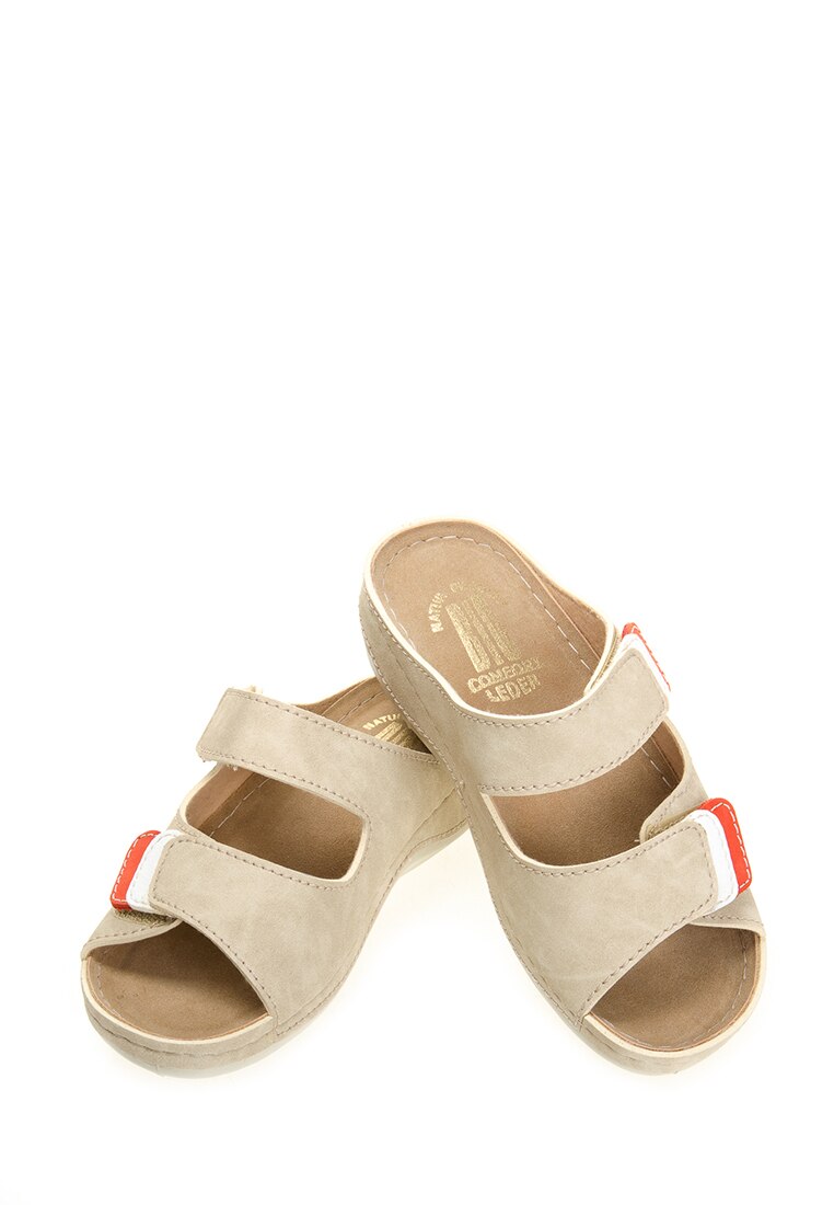 Papuci dama Tellus 25-12, Bej, 39 - eMAG.ro