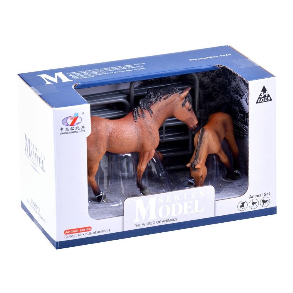 Set figurine cal + manz, Plastic, 10.5 x 14.5 x 3.5 cm, Multicolor ...