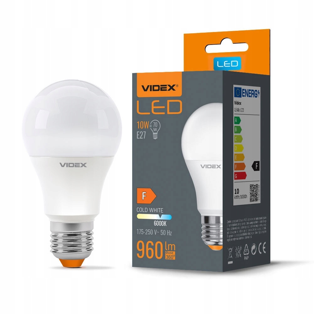 Bec, Videx, LED, E27, A60, 10W, Alb - eMAG.ro