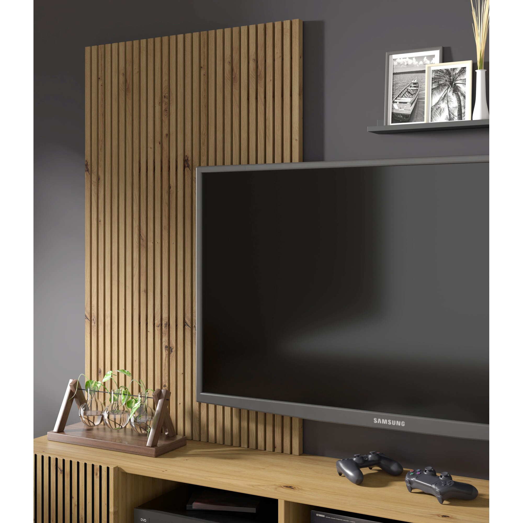 Placa decorativa de perete, AKL Furniture Private, MDF, 23x3x137 cm ...