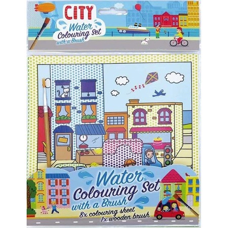 Carte de colorat cu pensula, Puzzle, Cu oras - eMAG.ro