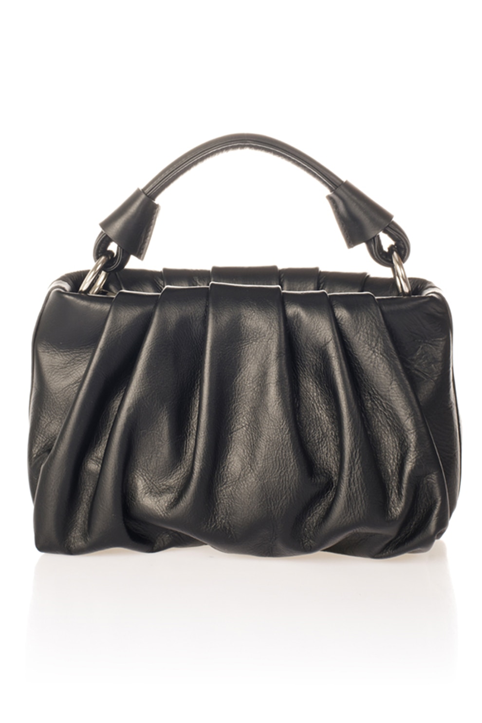 Massimo Castelli, Geanta crossbody din piele cu model plisat, Negru ...