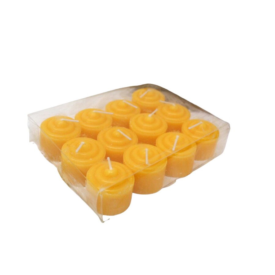 Set 12 lumanari, 3.5x3.5 cm, Galben - eMAG.ro