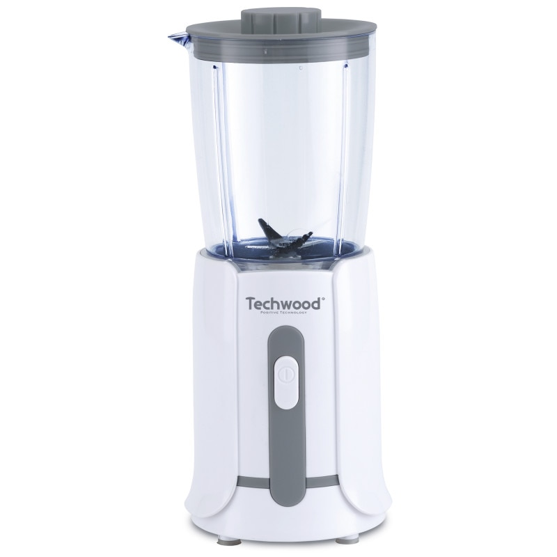 Mini blender Techwood TBL-201, 300W, 0,5 L, Lame de otel, Alb - eMAG.ro