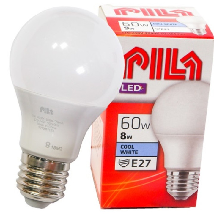 Bec LED PILA E27 8W-60W 4000K neutru 806 lumen - eMAG.ro