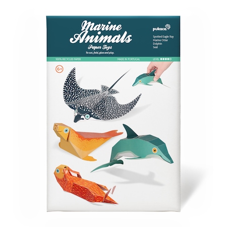 Комплект за изработване на 4 морски животни от хартия, Pukaca - eMAG.bg