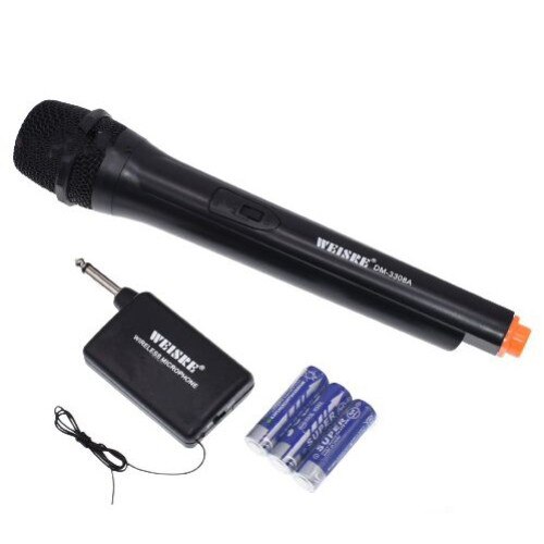 Microfon Profesional Wireless, WEISRE Cu Receptor, Clear Sound - eMAG.ro