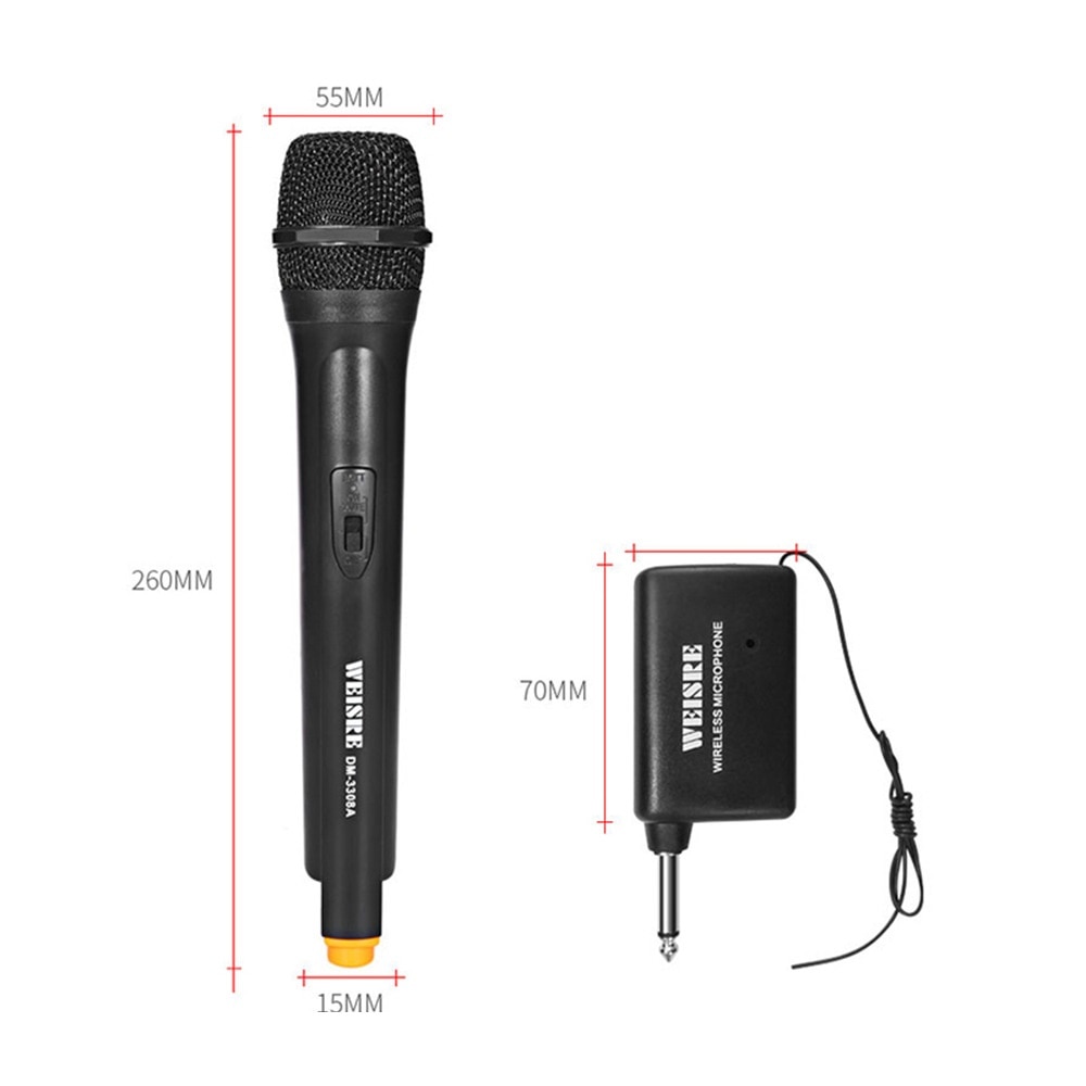 Microfon Profesional Wireless, WEISRE Cu Receptor, Clear Sound - eMAG.ro