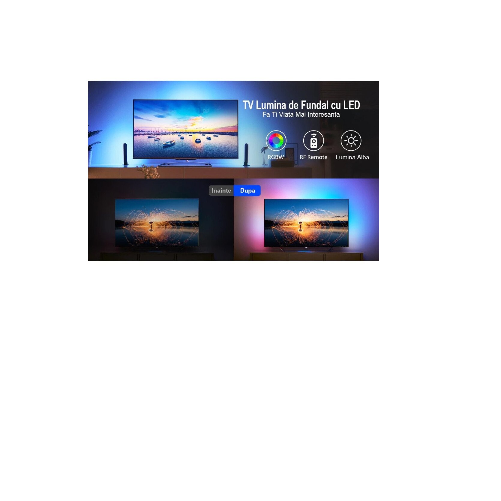 Kit Banda Led RGB Cu Transformator Inclus F 5 Metri, 270 Led-Uri ...