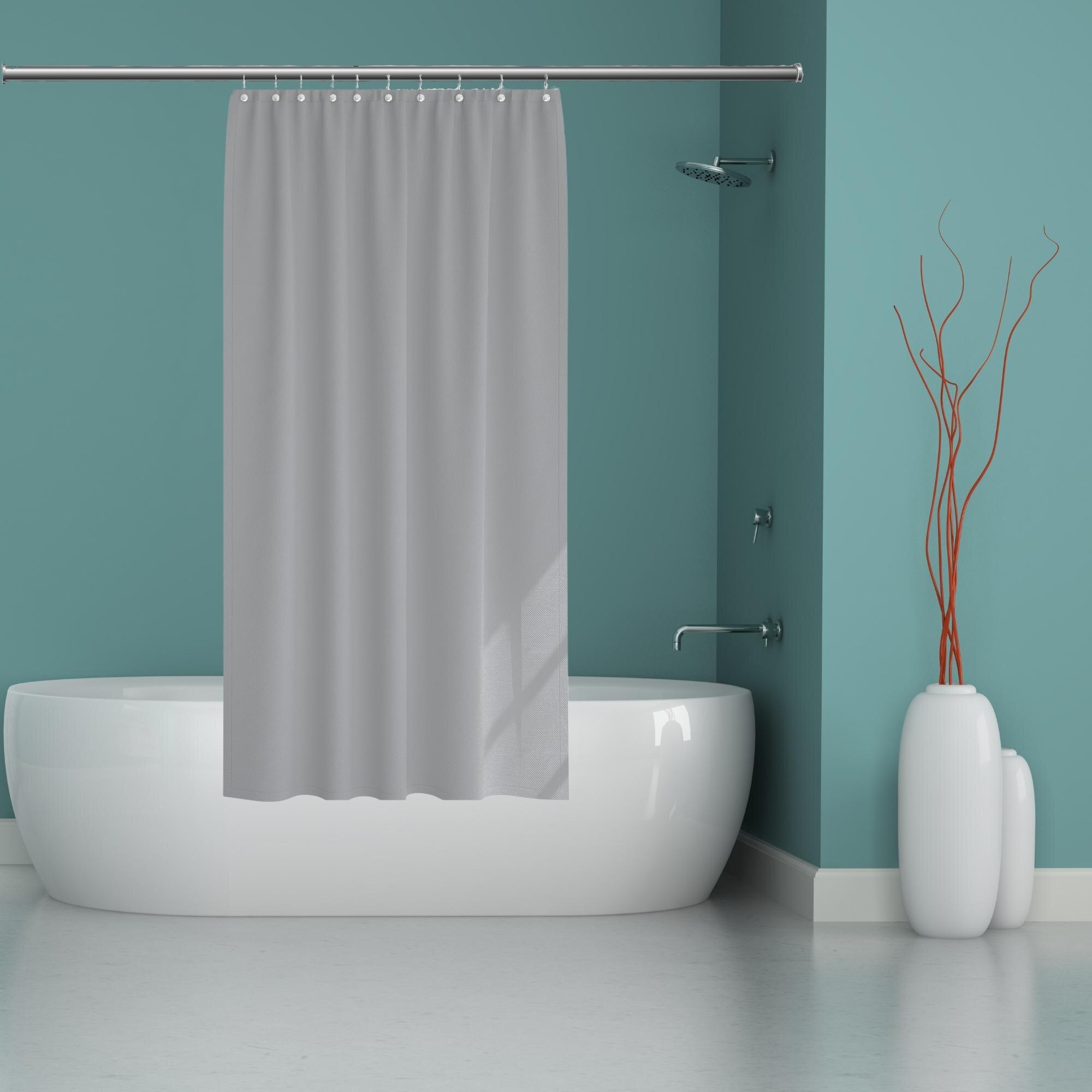 Perdea de dus textila, jacquard, 12 inele, 180 x h200 cm, Barneys, gri ...