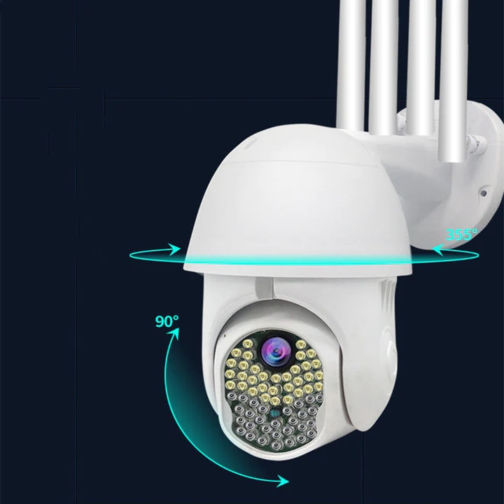 Camera Rotativa 360° IP WiFi jORTAN, cu 4 Antene, 100 LED-uri, Raza 100 ...