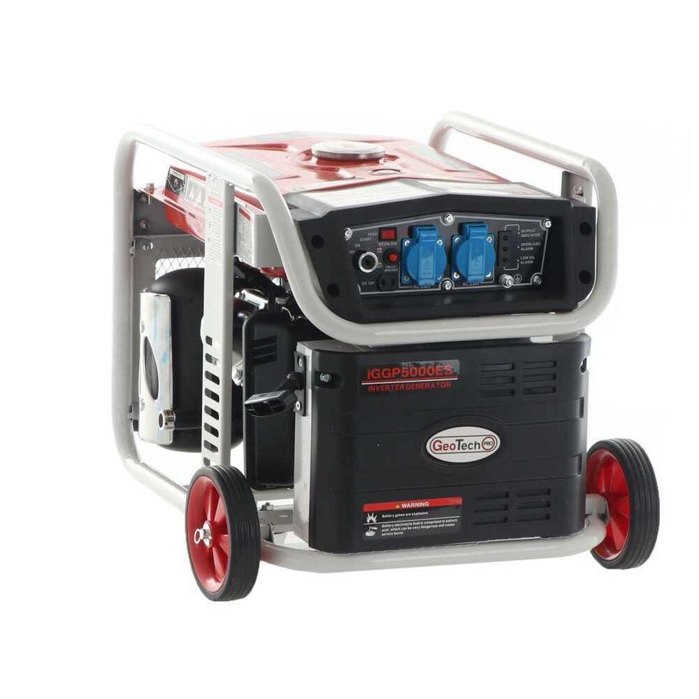 Generator pe benzina tip Inverter GeoTech IGGP5000ES, 3.5 kW, 4 timpi ...