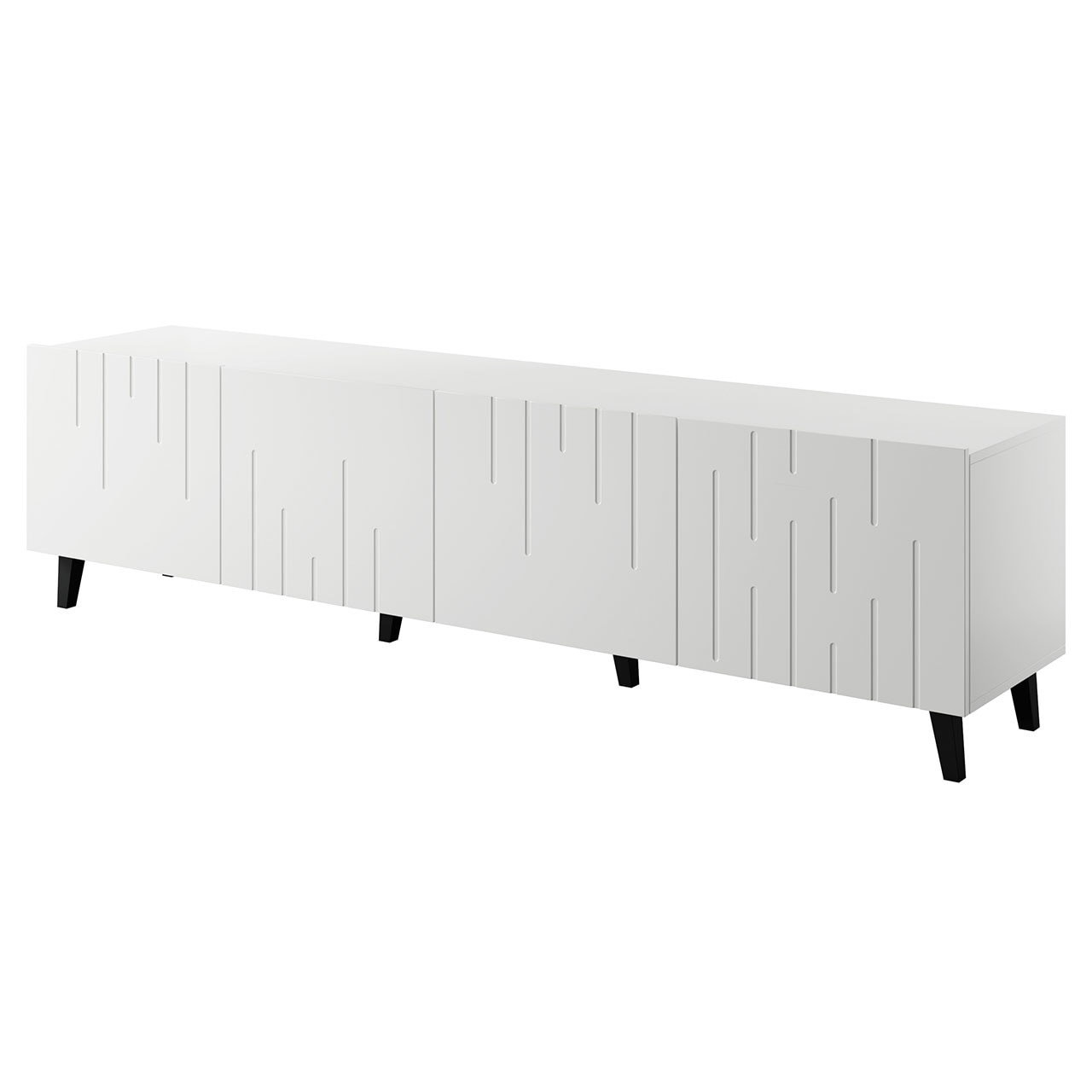 Comoda TV Ceramoe 200, alb 200x42x82 Mirjan24 - eMAG.ro