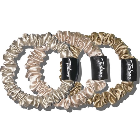 Set 3 elastice par, matase naturala, 22 momme, bej/bej inchis - eMAG.ro