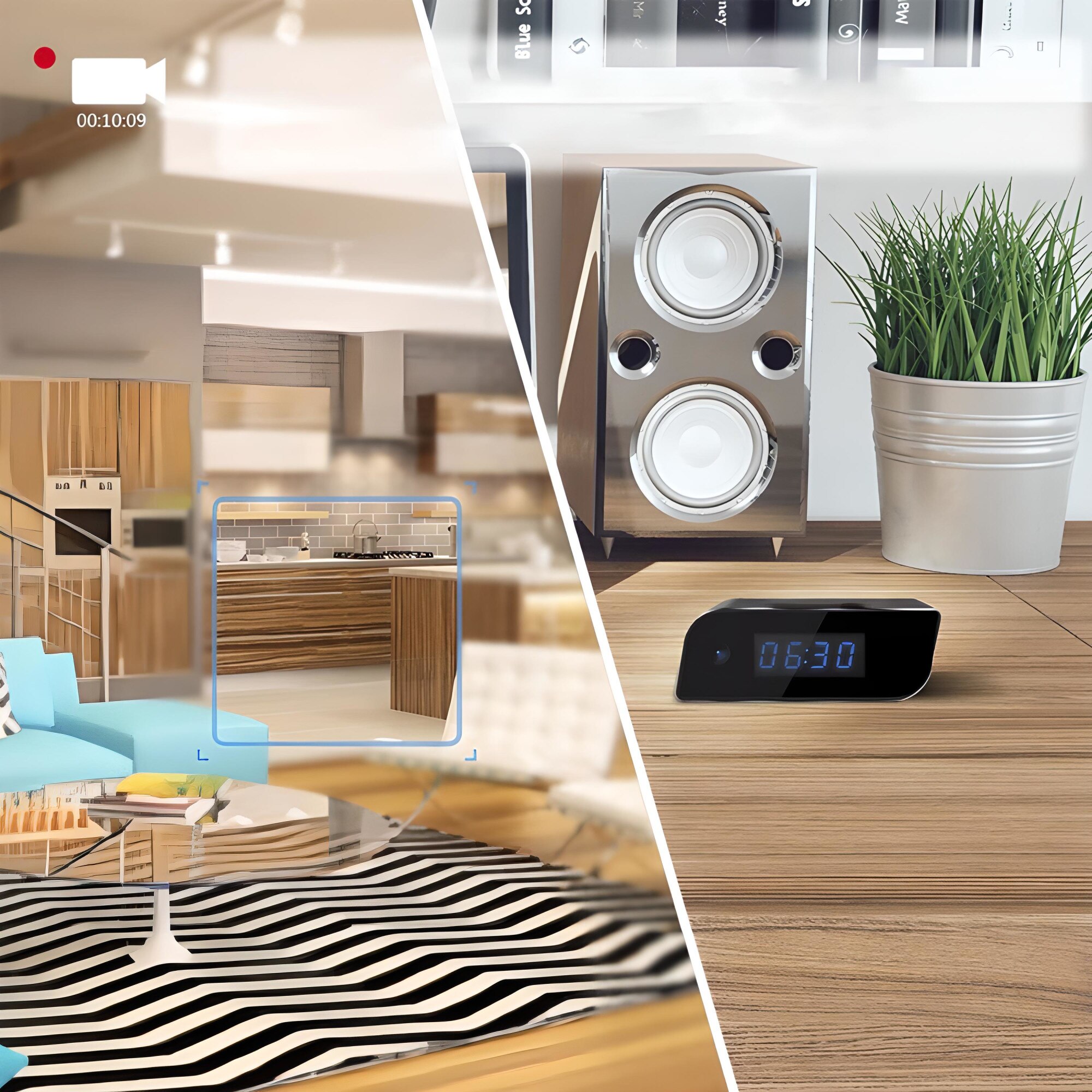 Camera de Spionaj Wi-Fi IP Ascunsa in Ceasul Desteptator cu Camera si ...