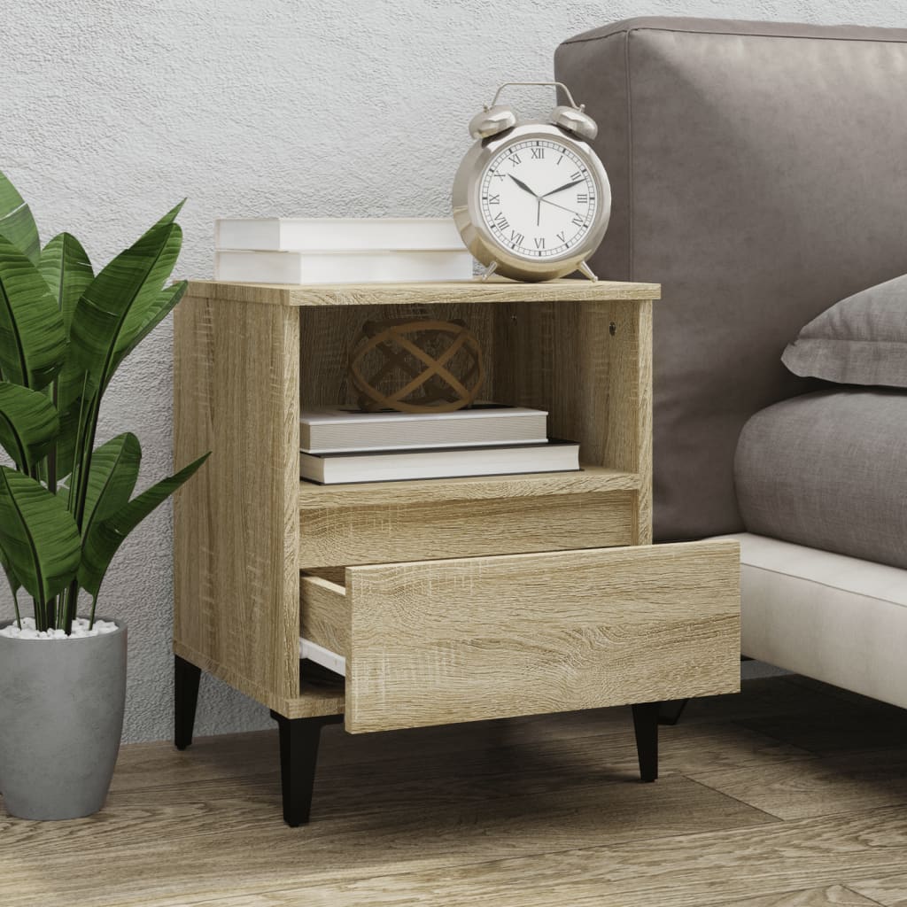 Set noptiere vidaXL, stejar sonoma, 40x35x50 cm, 10.3 kg - eMAG.ro