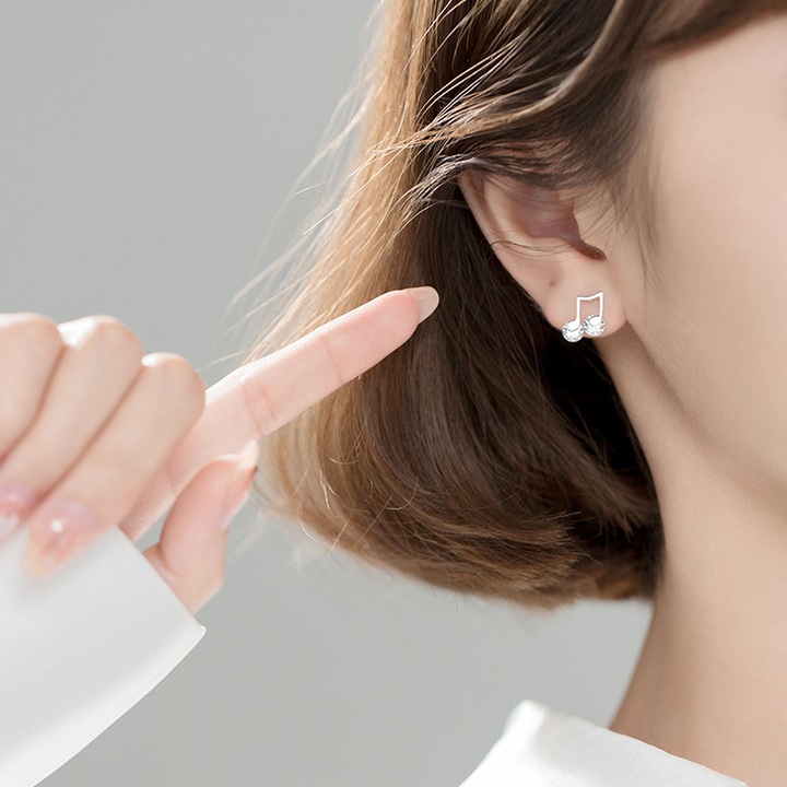 Cercei argint Cheia Sol si Note Muzicale, BeSpecial, EZT0059 - eMAG.ro