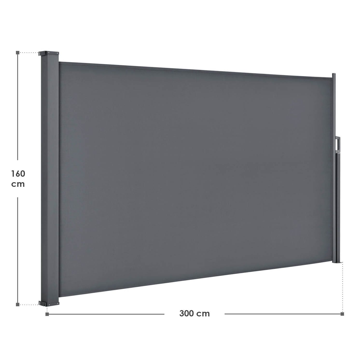 Paravan separator lateral Dubai, retractabil, pentru gradina, 300 x 160 ...