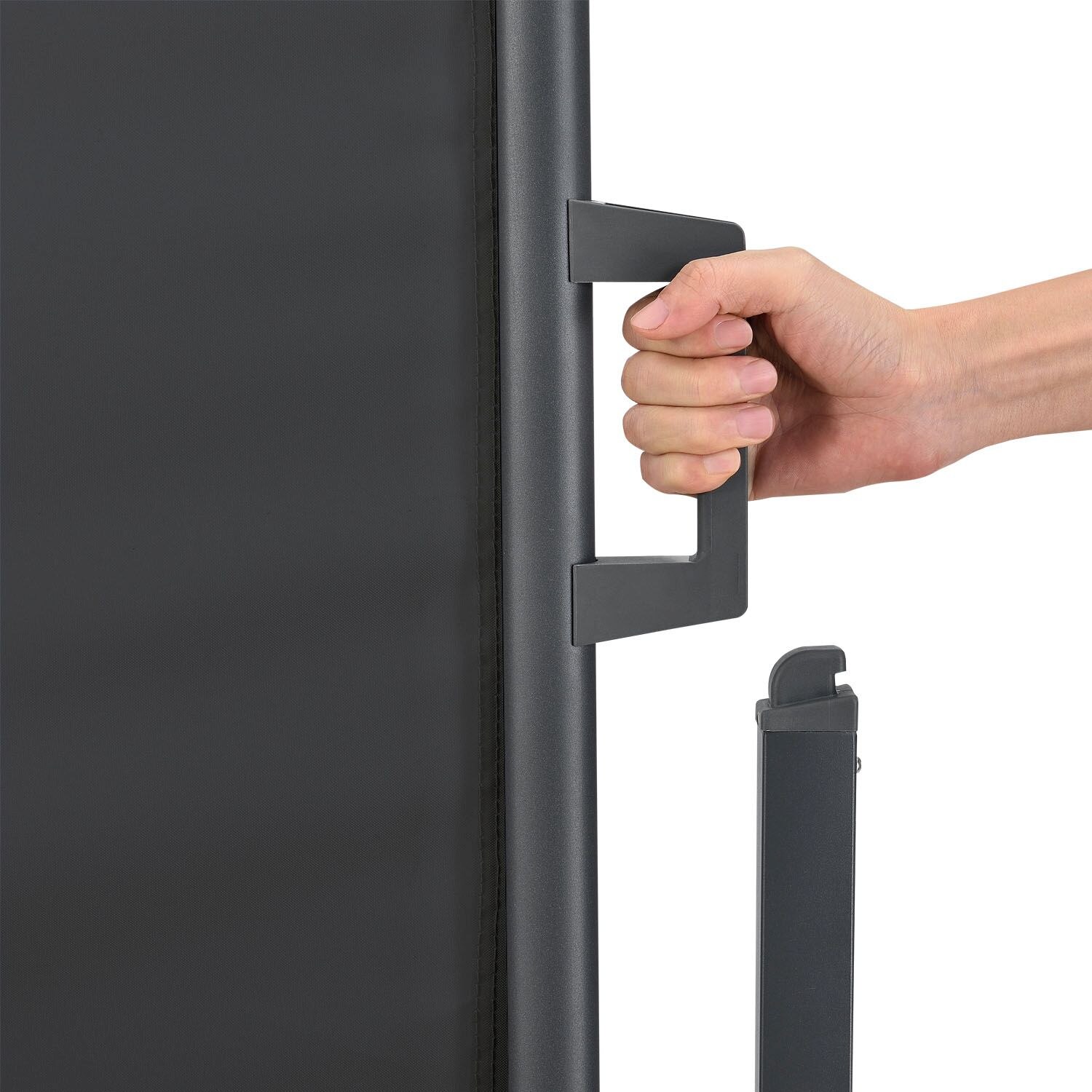 Paravan separator lateral Dubai, retractabil, pentru gradina, 500 x 200 ...