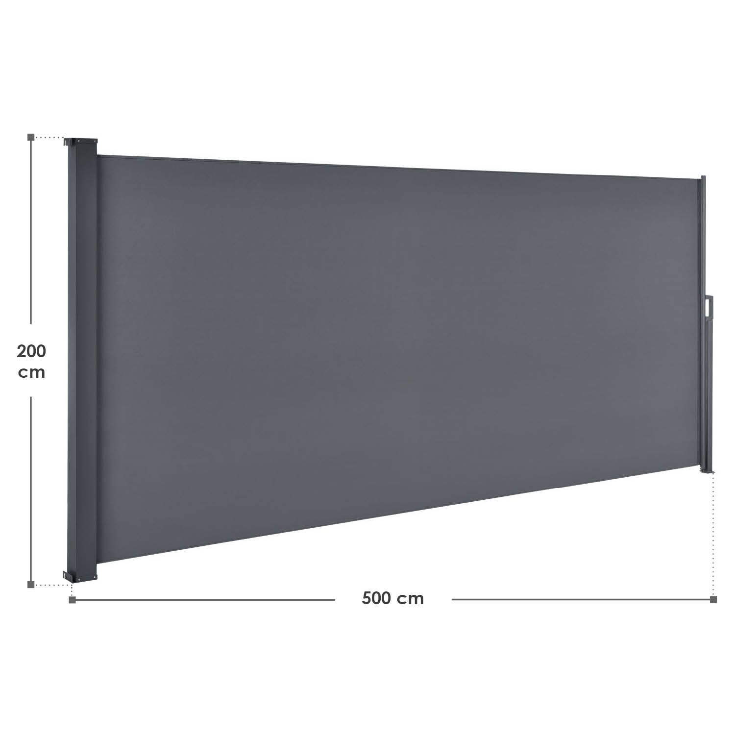 Paravan separator lateral Dubai, retractabil, pentru gradina, 500 x 200 ...