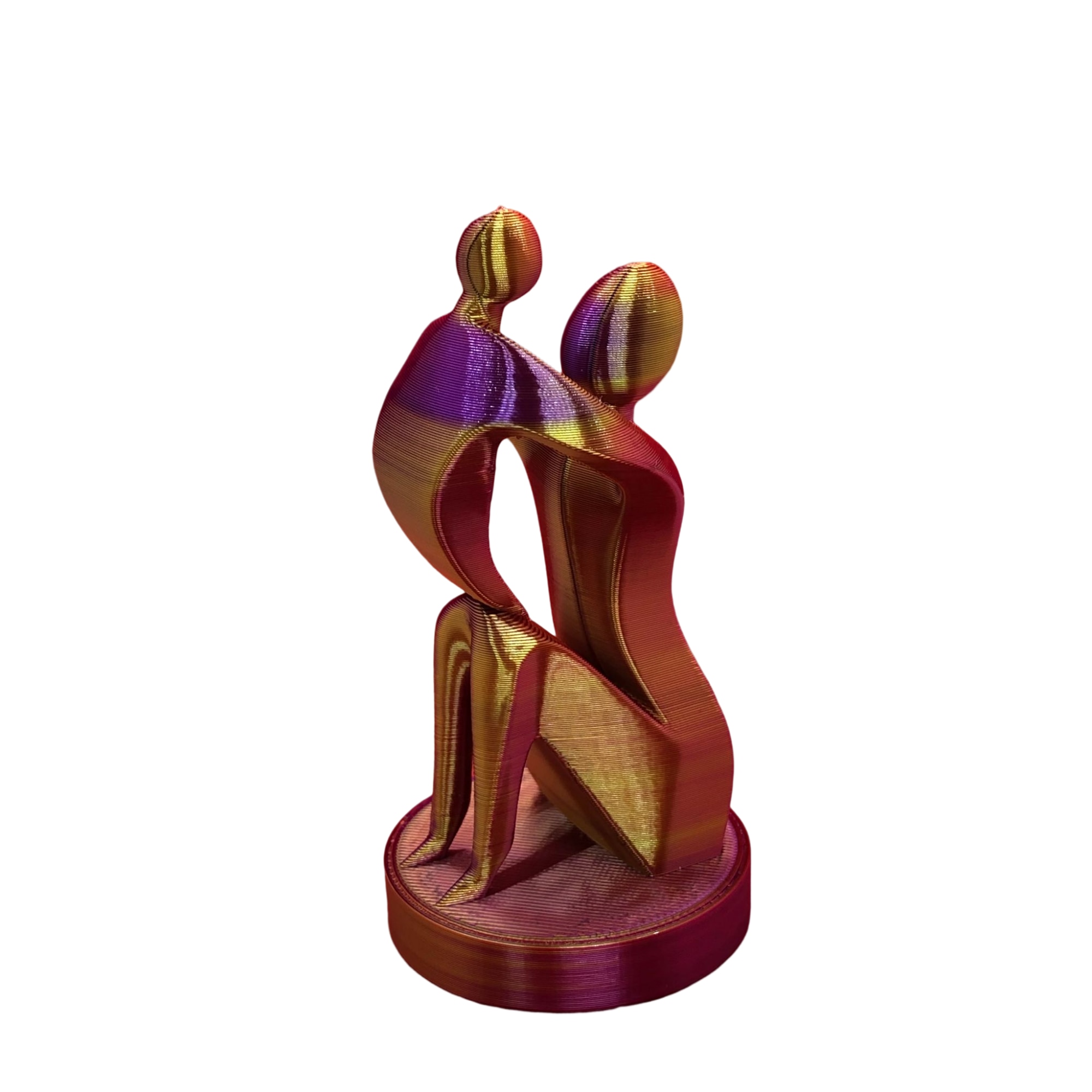 Figurina Statueta Mama si Copil, roz, Printat 3D, 11 Cm - eMAG.ro