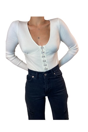 Body Tricot, Alb, One Size - eMAG.ro