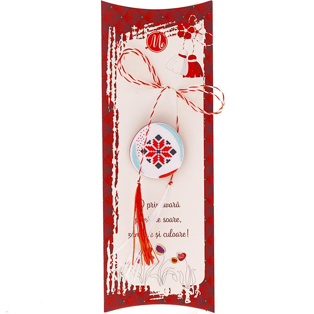 Brosa Roua - Model Traditional Romanesc Rosu - eMAG.ro