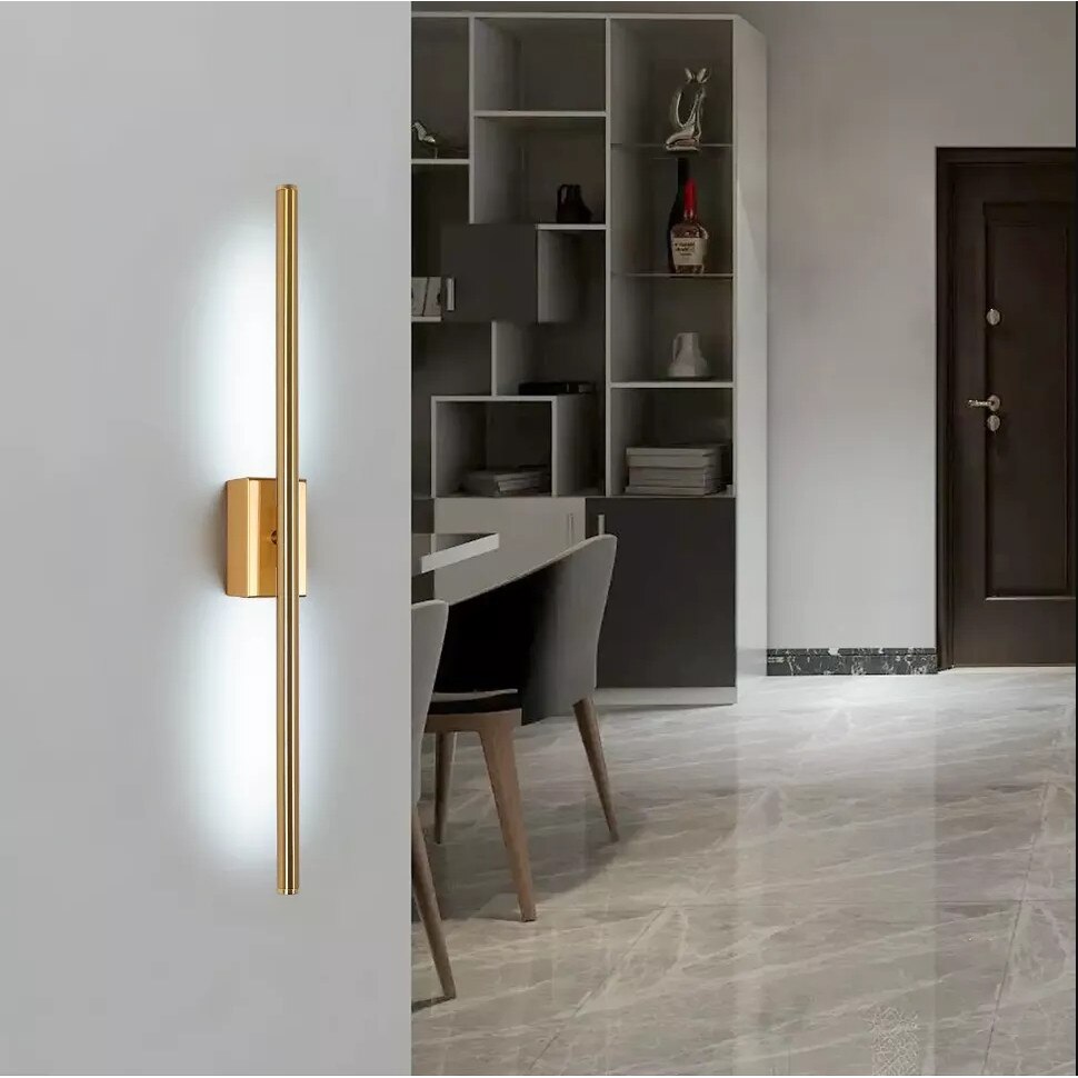 Aplica de perete cu LED, SENQIU, 220V, 8W, L60cm, Auriu - eMAG.ro