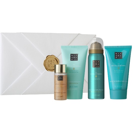 Set Rituals Karma: Crema de corp, 70 ml + Spuma de dus, 50 ml + Scrub ...