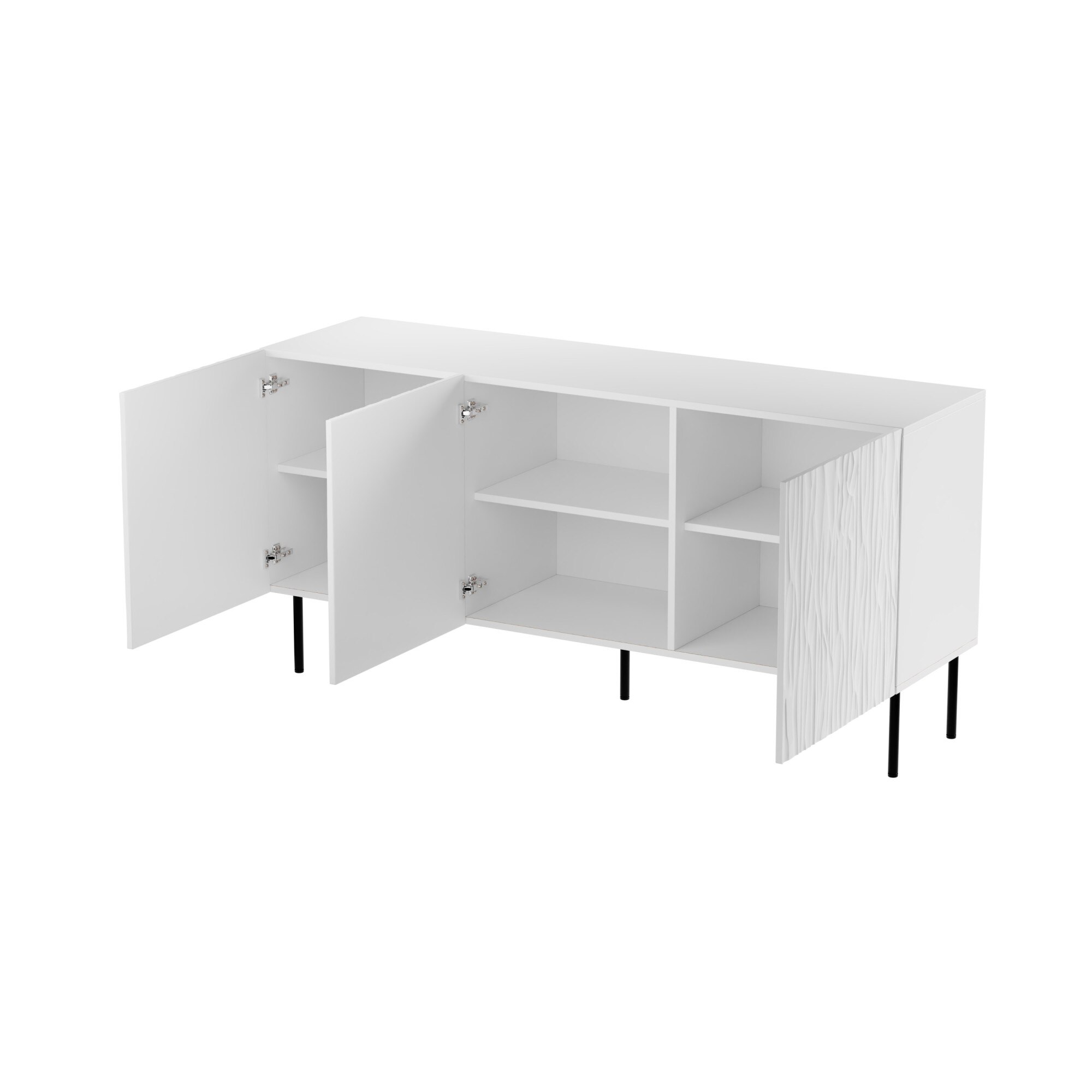 Comoda cu rafturi, AKL Furniture Private, MDF/Melamina, 152x75x42 cm ...