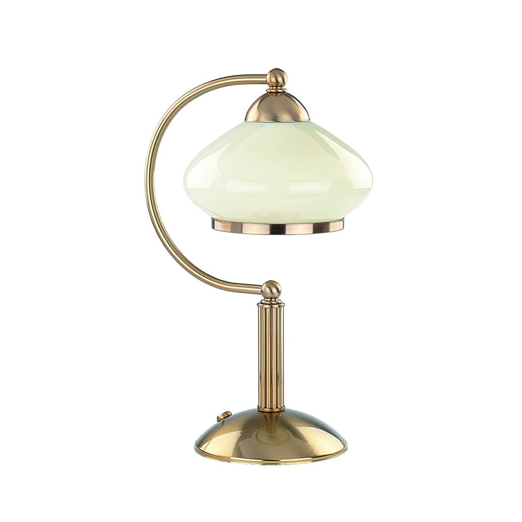 Veioza de noptiera, Alfa, 1 x E27, 60 W, Metal, Alb/Auriu - eMAG.ro