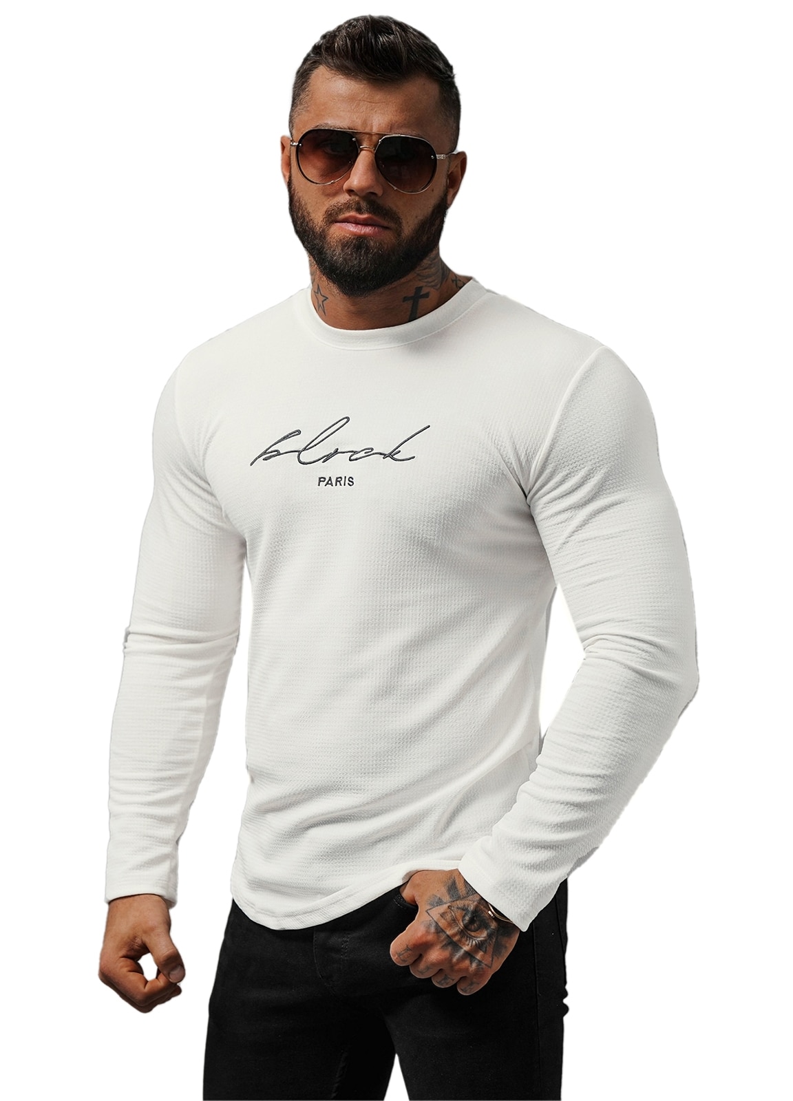 Bluza barbati, alb OZONEE O/5930BZ L - eMAG.ro