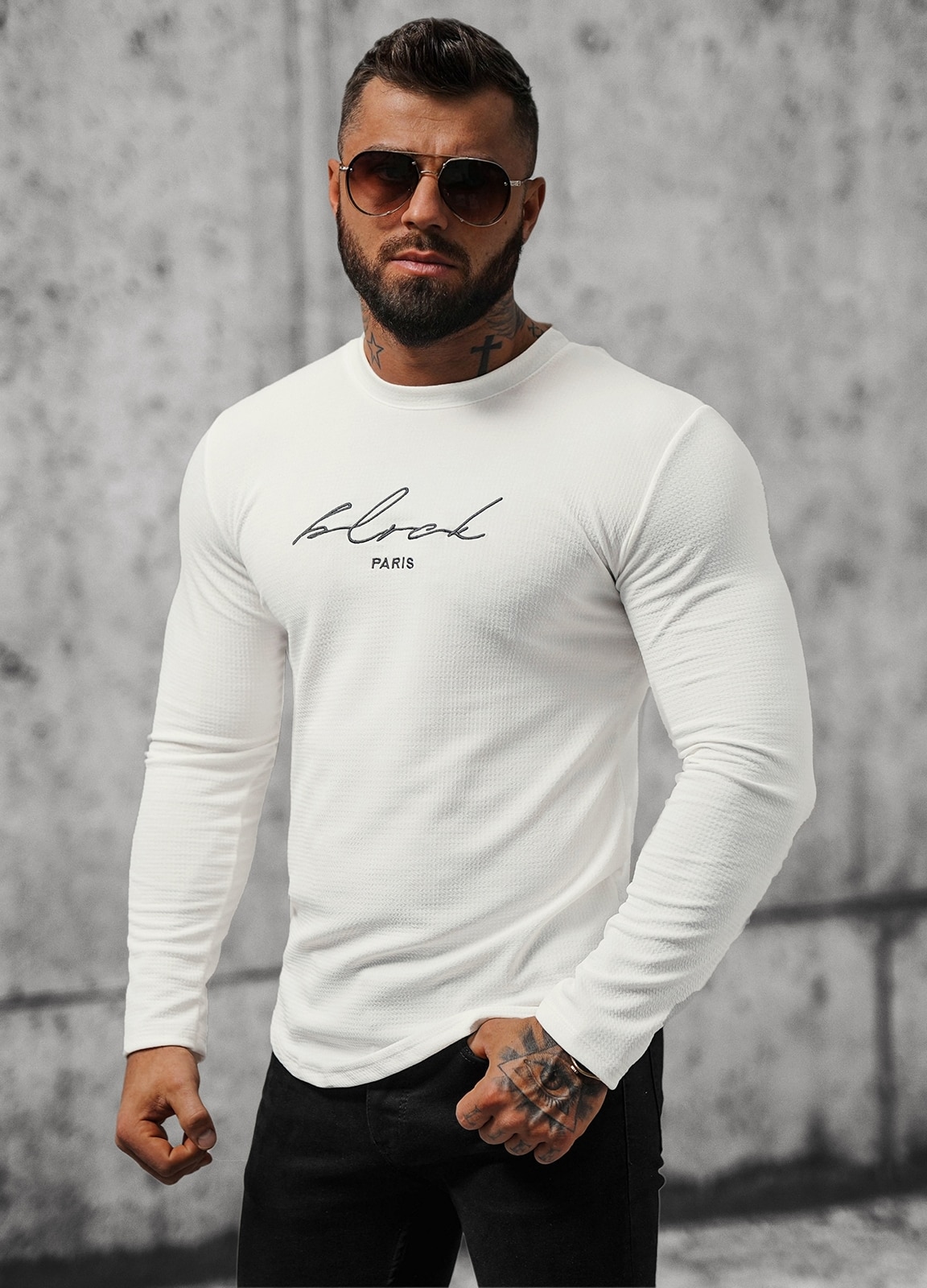 Bluza barbati, alb OZONEE O/5930BZ L - eMAG.ro