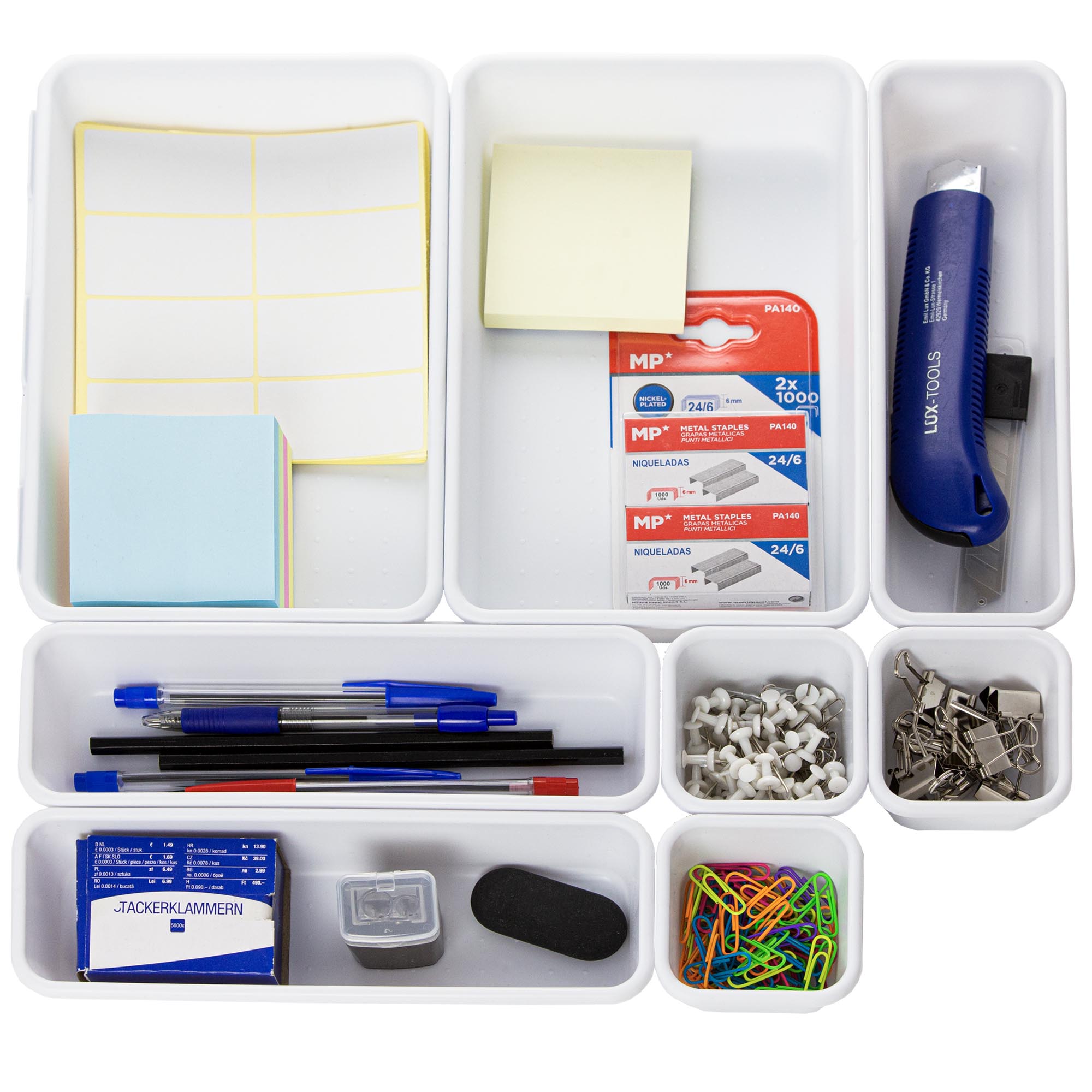 Set Cutii Depozitare Pentru Sertar, Storage Solutions, Plastic, 8 Piese ...