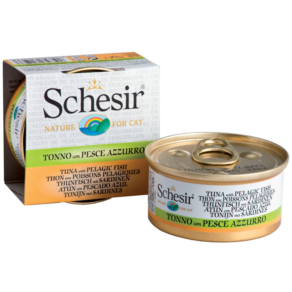 Hrana pentru Pisici Schesir Supa Ton/Peste Oceanic, 70 g - eMAG.ro