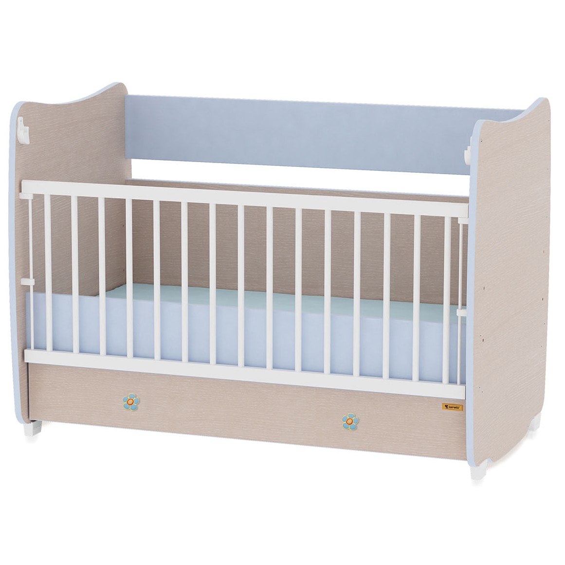 Pat Balansoar Lorelli Dream, Stejar/Albastru, 60 x 120 cm - eMAG.ro