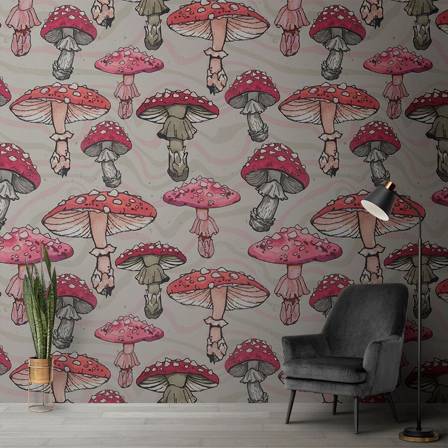 Öntapadó 3d tapéta, Mosható, Shrooms Pattern, 255x420 - eMAG.hu