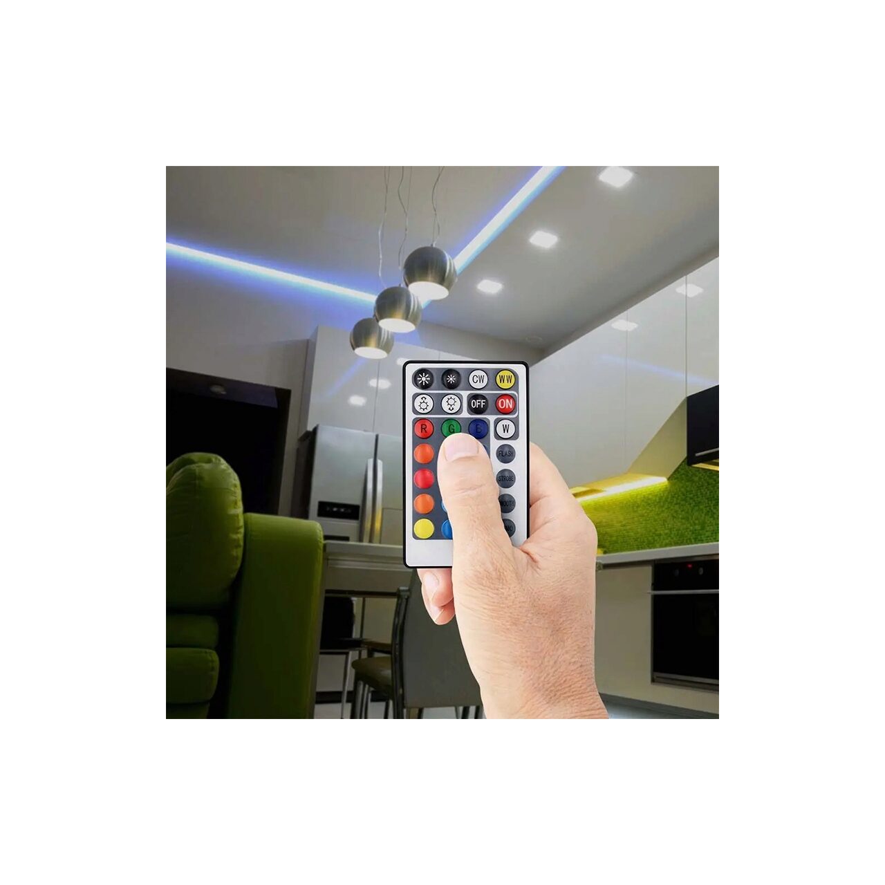 Controller banda led RGB si Alb, 12/24V, 120/240W, Telecomanda 26 ...