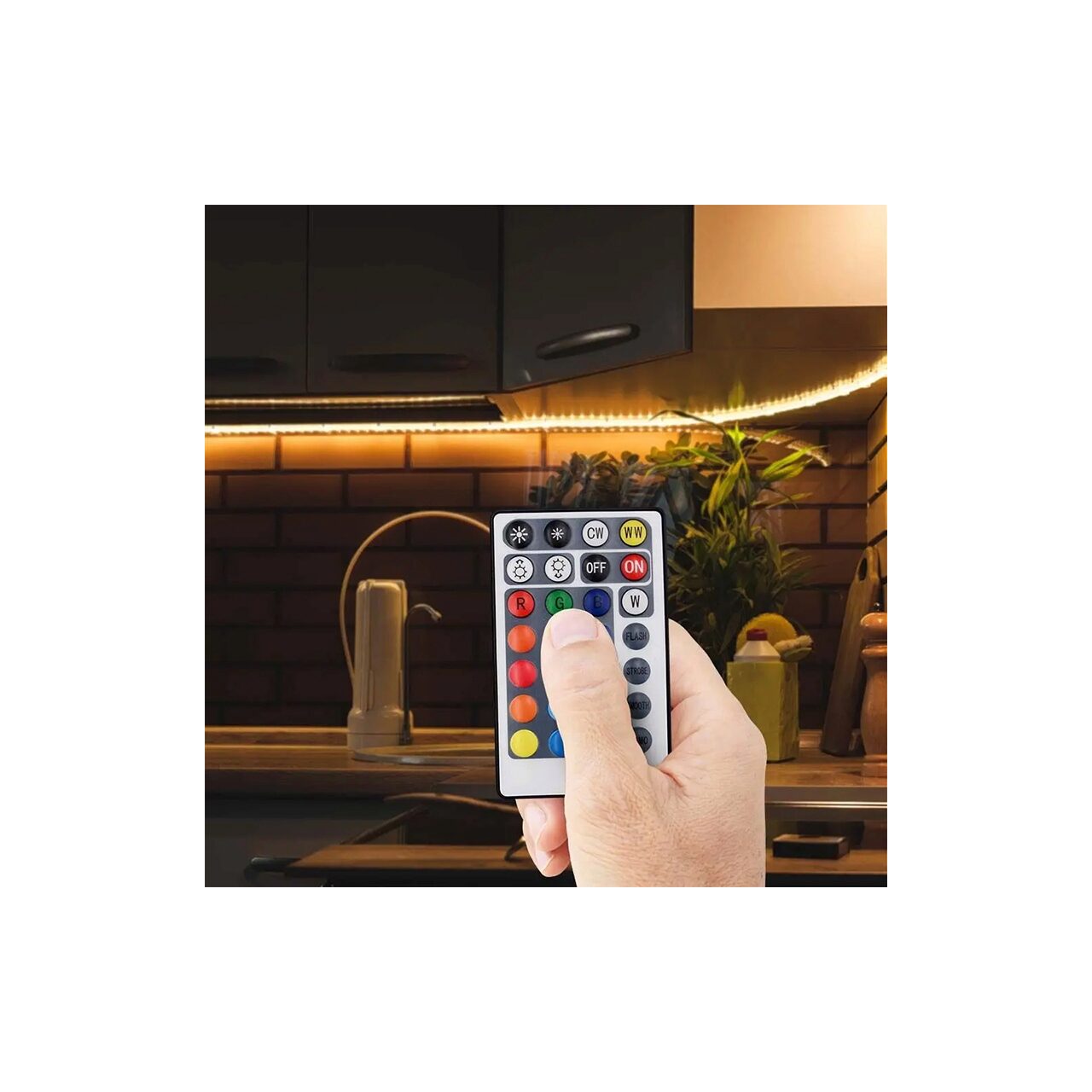 Controller banda led RGB si Alb, 12/24V, 120/240W, Telecomanda 26 ...