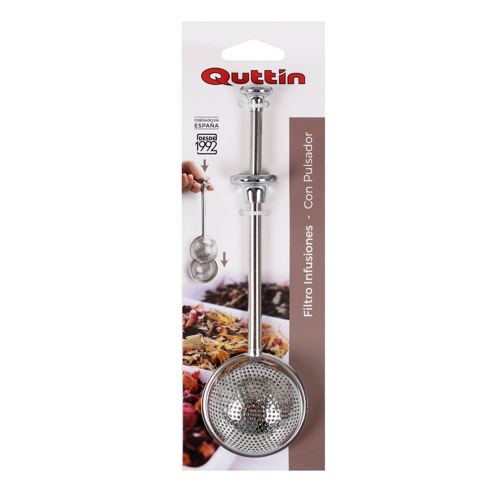Infuzor ceai, cu buton deschidere, 18,5x5cm, Quttin - eMAG.ro