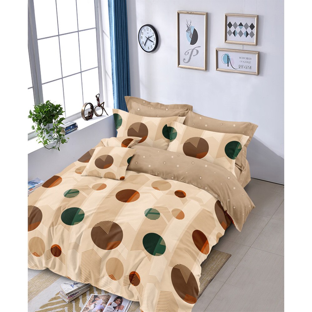 Lenjerie de pat matrimonial cu husa elastic pat si fata perna ...