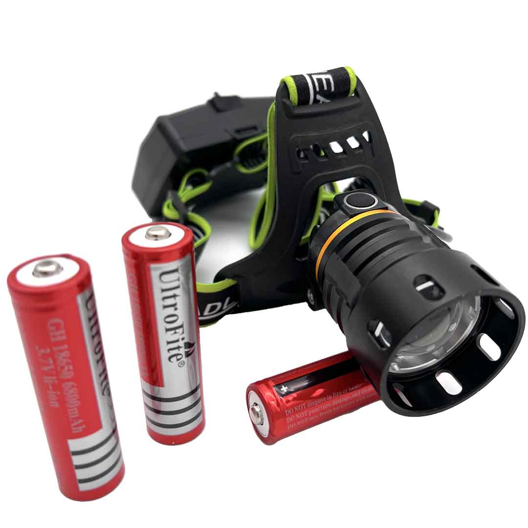 Lanterna Profesionala Puternica Frontala LED Cree P90 cu acumulatori ...