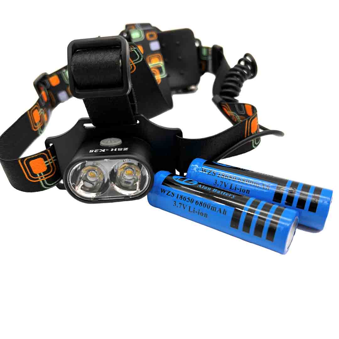 Lanterna de cap Led cu acumulatori 18650, 6800 mAh, 300 Lumeni - eMAG.ro